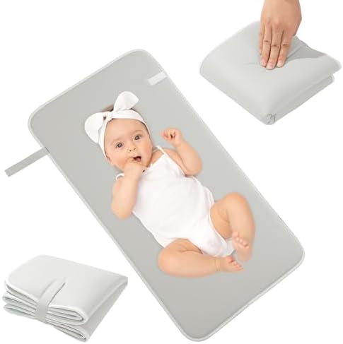 Amazon.com : HOMBYS Waterproof PU Leather Portable Changing Pad ...