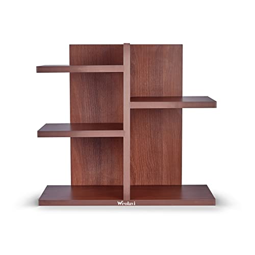 Wrolavi® Open Book Shelf DIY Book Storage Display Rack - Wooden ...