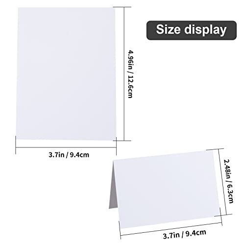 Snapklik.com : Place Cards For Table Setting - 50 Pack White Blank Tent ...