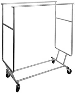 Amazon.com: Heavy Duty, True Commercial Grade Collapsible Rolling Rack ...