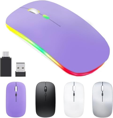 JUGLUTE Mouse Inalámbrico, Mouse Bluetooth y 2.4GHz Modos Dual ...