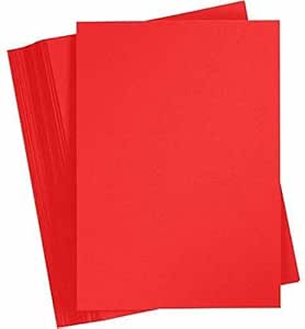 LRS Red Pastel Sheet - A4 Size - 250 GSM Thick - Pure Red - Pack of 25 ...