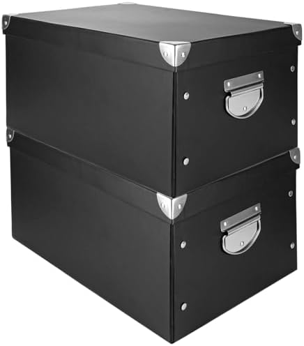 Amazon.com: STARVAST 2 Pack Storage Boxes with Lids, Collapsible ...