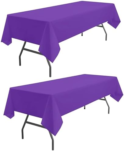 Amazon.com: PartiPallete 3-Pack Premium Plastic Purple Tablecloth ...