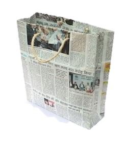 Buy Viagreen eco friendly newspaper bag (pack of 50) 13*6*10 Inch at ...