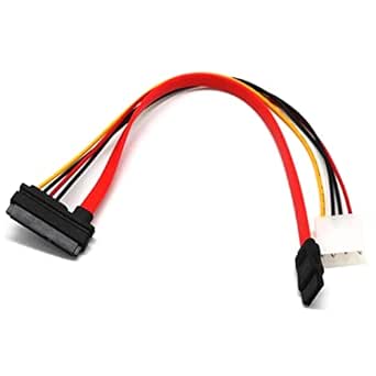 Amazon.com: XAGMODSHN Sata Cable Combo 15 Pin Power and 7 Pin Data Cable 4 Pin Molex to Serial ...