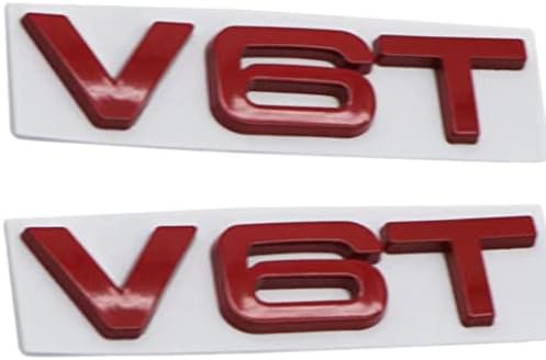 Amazon.com: 2 PCS V6T Emblem for AUD Car Styling Fender Side Badge ...