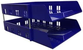 Twin Pack of Stacking Letter Trays including 1 Pack of Riser Rods ...