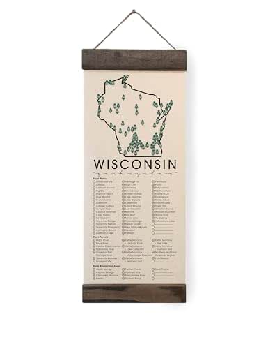 Amazon.com: WI State Park Adventure Checklist WITH Pen/Wisconsin State ...