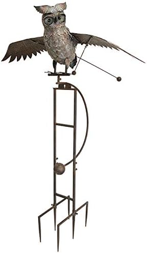 Amazon.com : Esschert Staked Metal Giant Flying Owl Rocker, 84" H ...