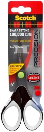 Amazon.com: Scotch 6" Precision Ultra Edge Titanium Non-Stick Scissors ...
