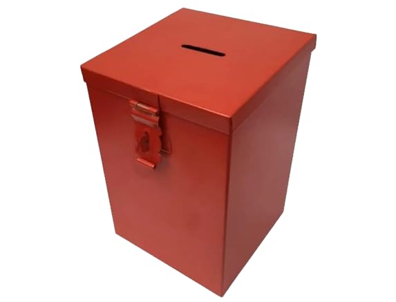Sky Root Stainless Steel Long Donation Box/Suggestion Box Coin Money ...