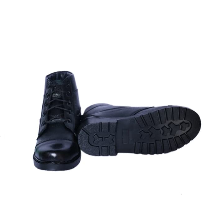 Buy SEMTRON Men's Genuine Leather Military NCC Army Boots - 08 UK Black ...