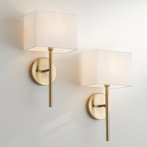 Possini Euro Design Favreau Modern Wall Light Sconces Set of 2 Warm ...