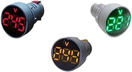 LED Digital Display Voltmeter, 22 mm Indicator Signal Lamp Voltmeter ...