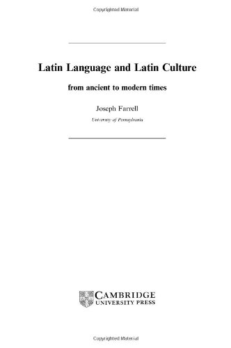 Amazon.com: Latin Language and Latin Culture: From Ancient to Modern ...