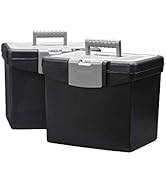 Amazon.com : Storex Portable File Box, with Lockable XL Supply Storage ...