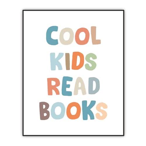 Amazon.com: Cool Kids Read Books- Boho Classroom Decor, Kids Wall Art ...