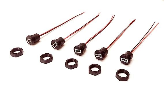 QBM Micro USB Female Socket Connector with Wire for PCB Universal Micro ...