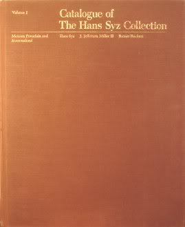 Catalogue of the Hans Syz Collection: 001: Hans C. Syz, J. Jefferson ...