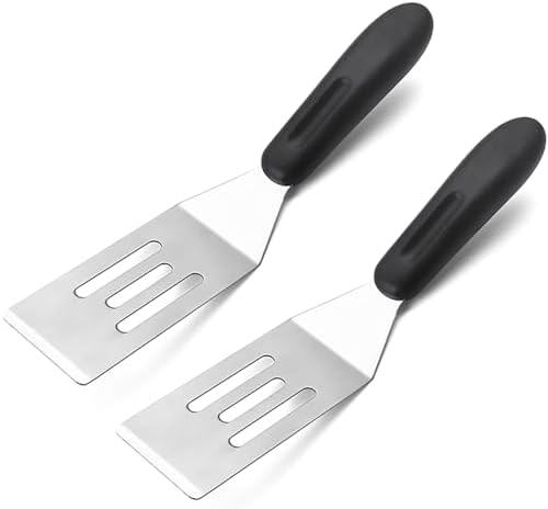 Amazon.com: DeBage 2PCS Small Metal Spatula Stainless Steel Blade ...