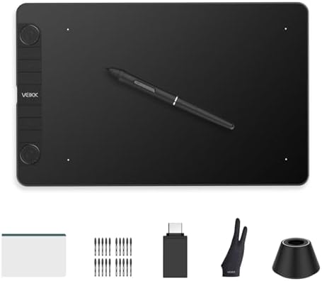 Amazon.com: VEIKK Updated VK1060PRO Drawing Tablet-16384 Levels of ...