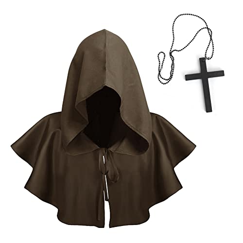 TINAYAUE Medieval COS Costumes Halloween Grim Reaper Cloak Hood Cape ...