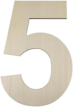 Amazon.com: 5ARTH 17 inch Wooden Number 4 - Blank Unfinished Wood ...