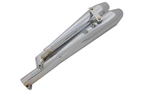 ROYAL ERADO ROYAL ENFIELD DOUBLE MEGAPHONE EXHAUST SILENCER HOLLOW ...