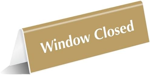 Amazon.com: SmartSign Window Closed Desk Sign, 2" x 6" Acrylic Table ...