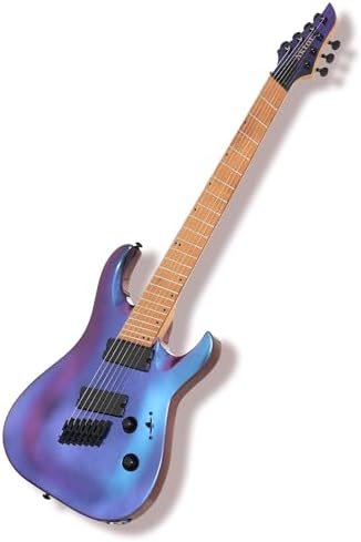 Amazon.com: AKLOT Multi-Scale 7-String Electric Guitar: Roasted Maple ...