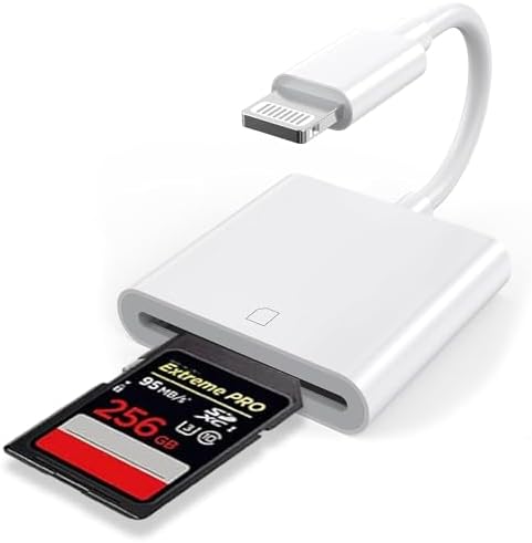 iPhone SD Card Reader, Lightning to SD Card, Memory Card Adapter ...