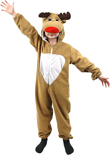 Reindeer One Piece Costume Childrens Christmas Fancy Dress – Medium ...