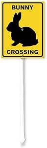 Amazon.com : FemiaD Slow Down Sign Bunny Crossing Sign with Stake 7x8 ...