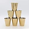 Amazon.com | Set of 6 Gold Stainless Steel Shot Glasses - 70ml ...