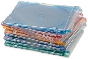 Compucessory CD Case Slimline Jewel for 1 Disk W125xD5xH124mm Assorted ...