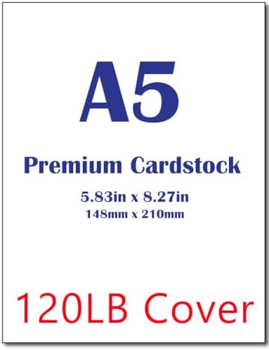 Amazon.com : 40 Sheets Thick A5 Cardstock (5.83
