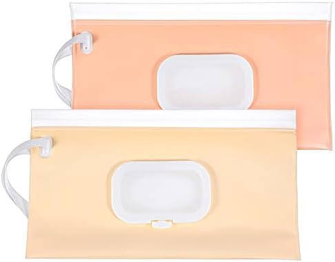 Amazon.com : Lnngub 2 Pack Reusable Wipes Pouch Travel Wipes Case ...