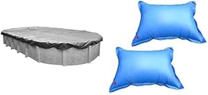 Amazon.com : Robelle 331015-4 Winter Pool Cover with Pillows, Platinum ...
