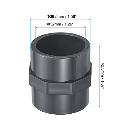 PATIKIL G1 Female Thread Pipe Fitting, 2 Pack UPVC 1 Inch Socket ...