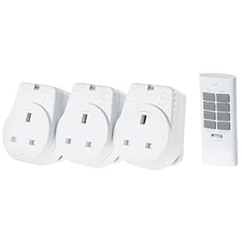 Maplin ORB Remote Control Plug Socket, 13A/3120W Wireless Light Switch ...