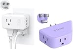 TROND Outlet Extender with 360 Rotating Plug, 3 AC Outlet Splitter with ...