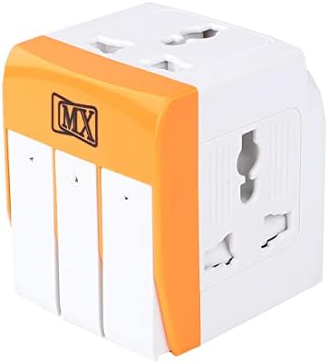 Gadget Wagon 3 way socket Universal input plug with individual switches ...