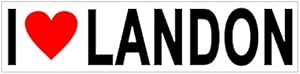 Amazon.com: JS Artworks I Love Landon Vinyl Sticker Decal : Sports ...