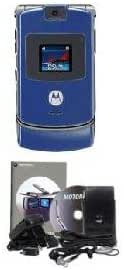 Amazon.com: MOTOROLA V3 RAZR BLUE UNLOCKED V3 : Cell Phones & Accessories