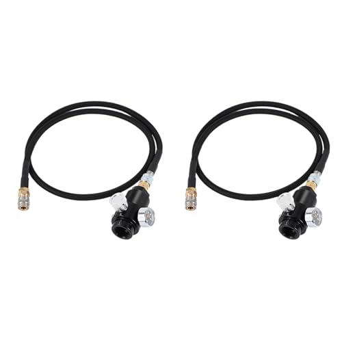 Lckiioy 2X Regulator with 100cm Flex Remote Hose Line 0-200 Psi to Co2 ...