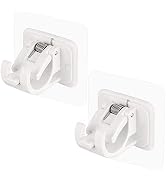 Amazon.com: 2PCS No Drill Curtain Rod Brackets,Curtain Rod Holders No ...