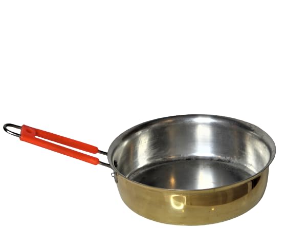 Buy INDIAN BARTAN Brass Fry Pan with Kalai Perfectly Fit in Your Home ...