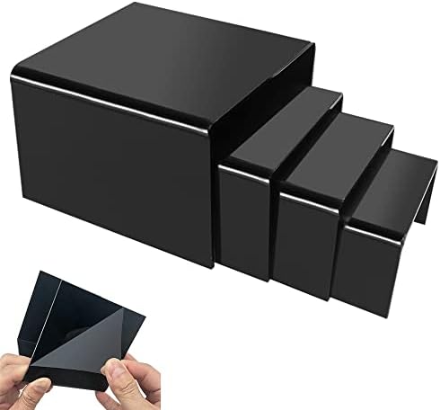 Amazon.com: findTop Set of 4 Acrylic Display Risers, Black Product ...