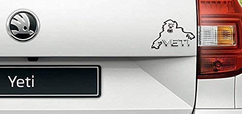 Generic Skoda Yeti Monster Aufkleber klein Sticker Tattoo (weiß ...